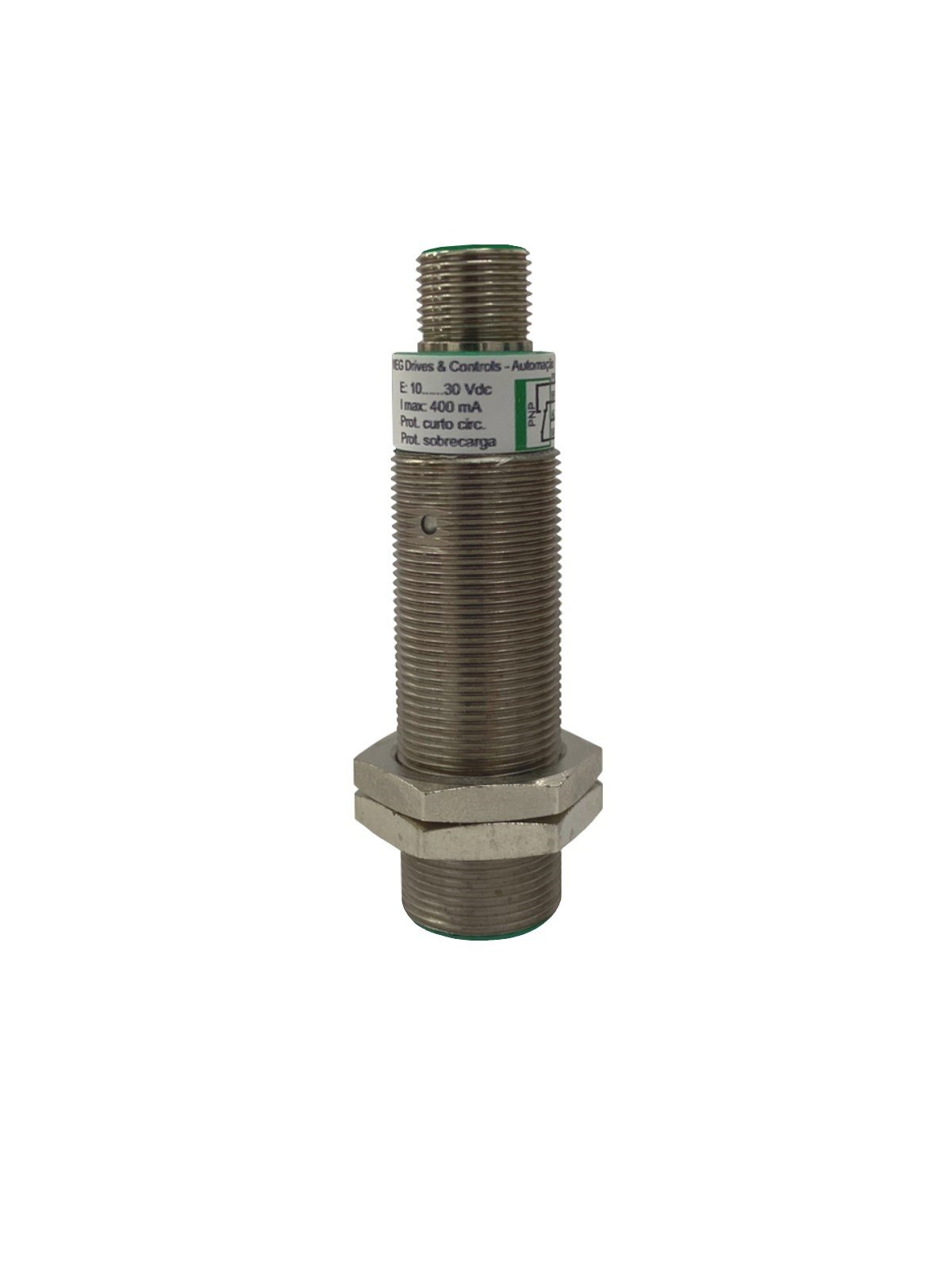 Sensor Indutivo Conector M18 Faceado NA + NF PNP SL5-18G3LP2 Weg Verde