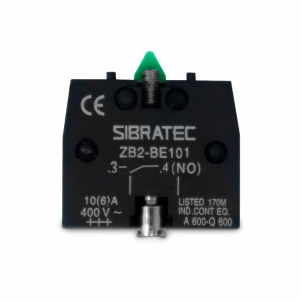Bloco de Contato ZB2-BE101 1NA Para Botões e Seletoras Verde Sibratec