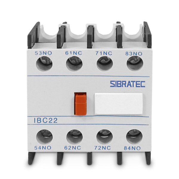 Bloco de Contato Auxiliar IBC22 2NA + 2NF Para Linha IC Sibratec