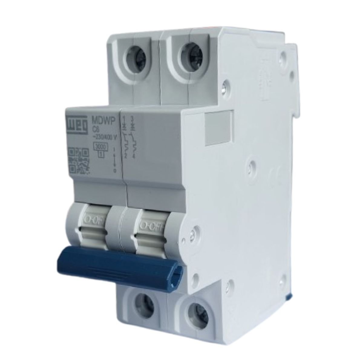 Disjuntor Mini Bipolar MDWP 6A Curva C Weg