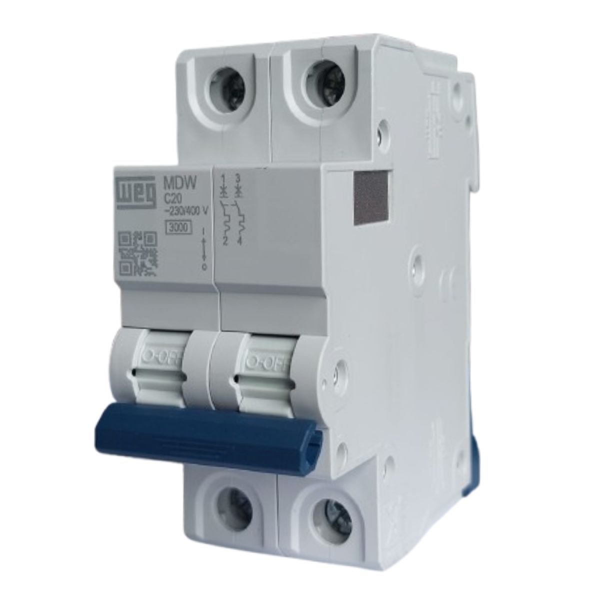 Disjuntor Mini Bipolar MDWP 20A Curva C Weg