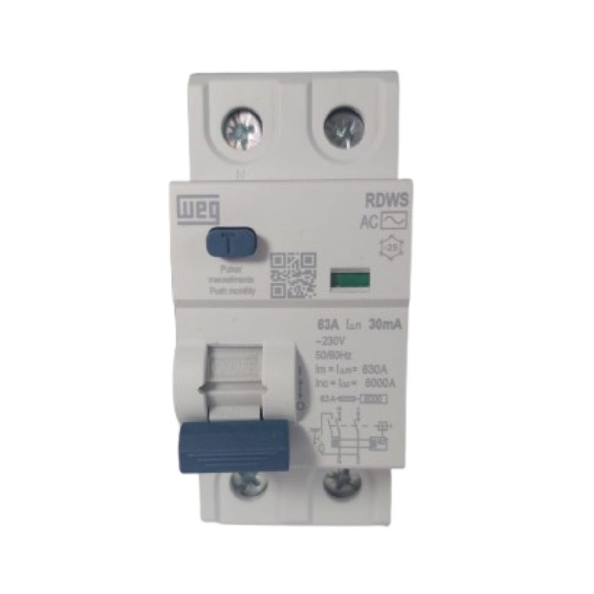 Interruptor DR Bipolar 63A RDWS-AC-30-63-2-D62 Weg