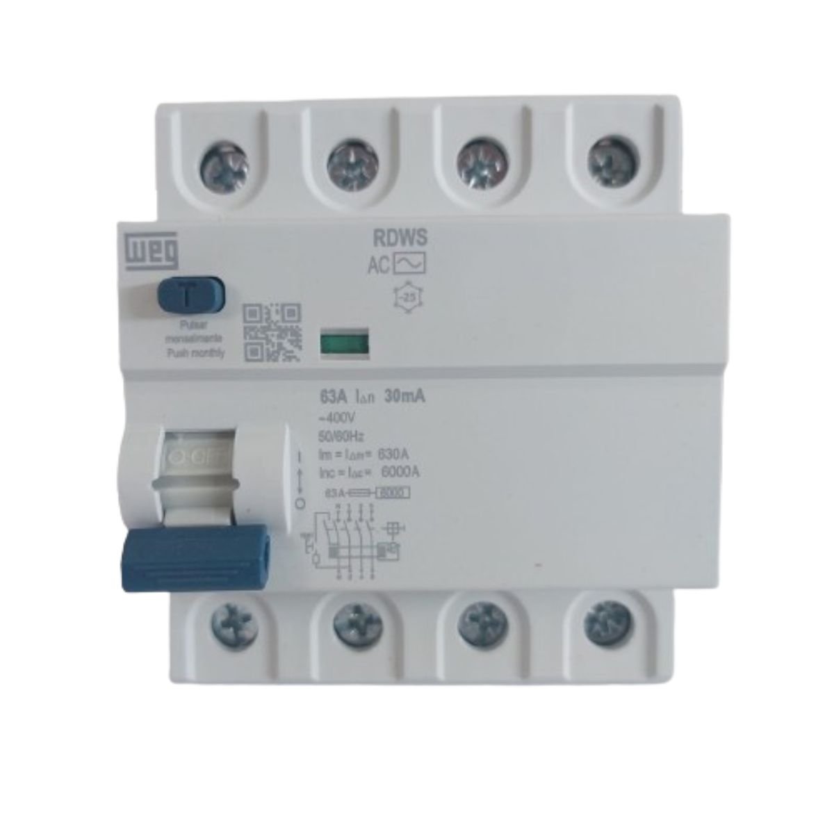 Interruptor DR 4 Polos 63A RDWS-AC-30-63-4-D99 Weg