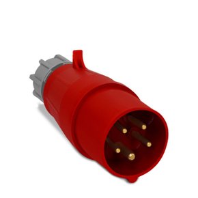 Plugue 025 3P + N + T 6H 380Vac / 32A Vermelho IP44 Sibratec